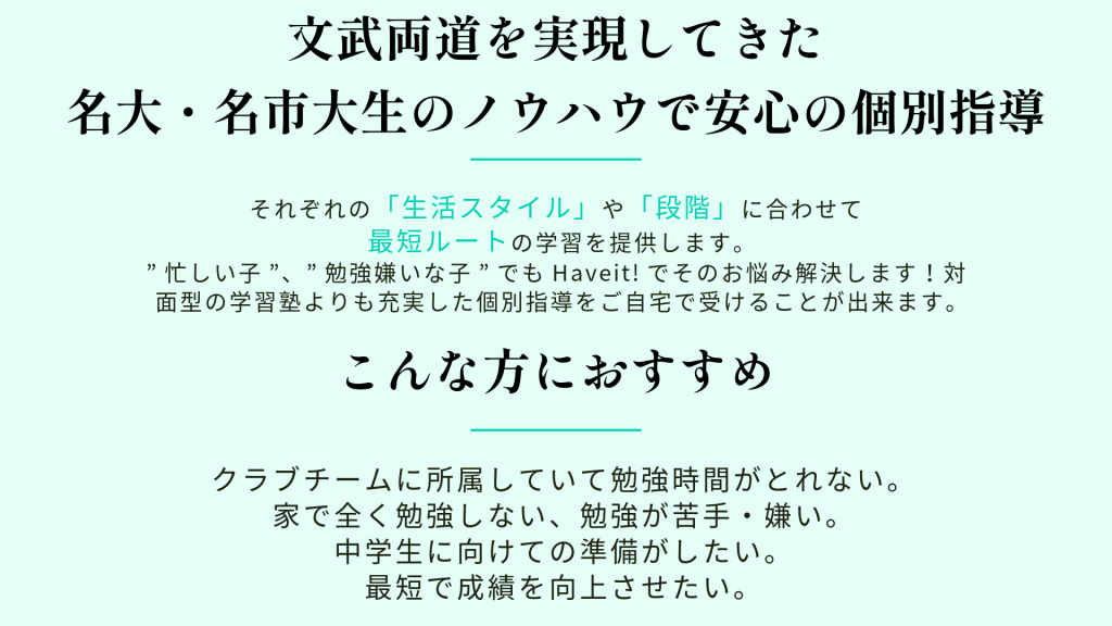 Haveit! | 新しい学びの形 オンライン個別指導塾